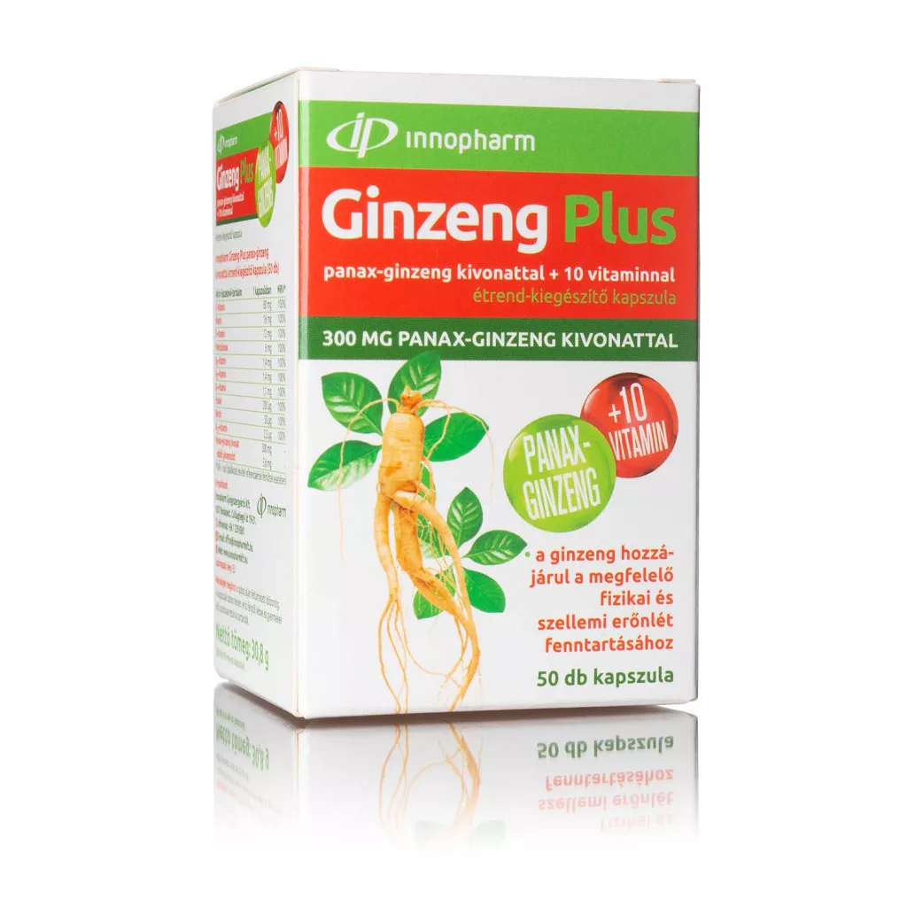 Innopharm ginzeng plus panax-ginzeng kivonattal +10 vitaminn